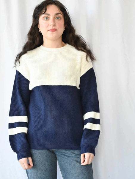 Camille an Co Rugby Sleeve Color block sweater – Sew Divine Boutique